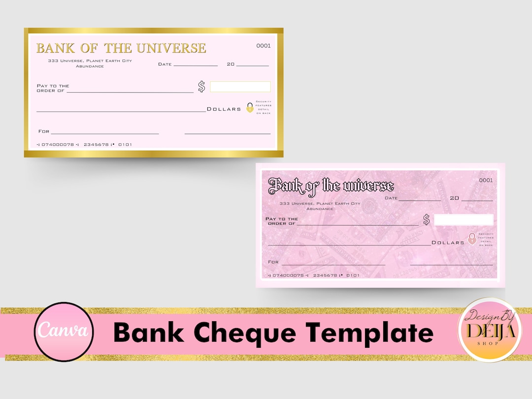 Abundance Cheque - Manifestation Bank of the Universe Cheque Printable ...