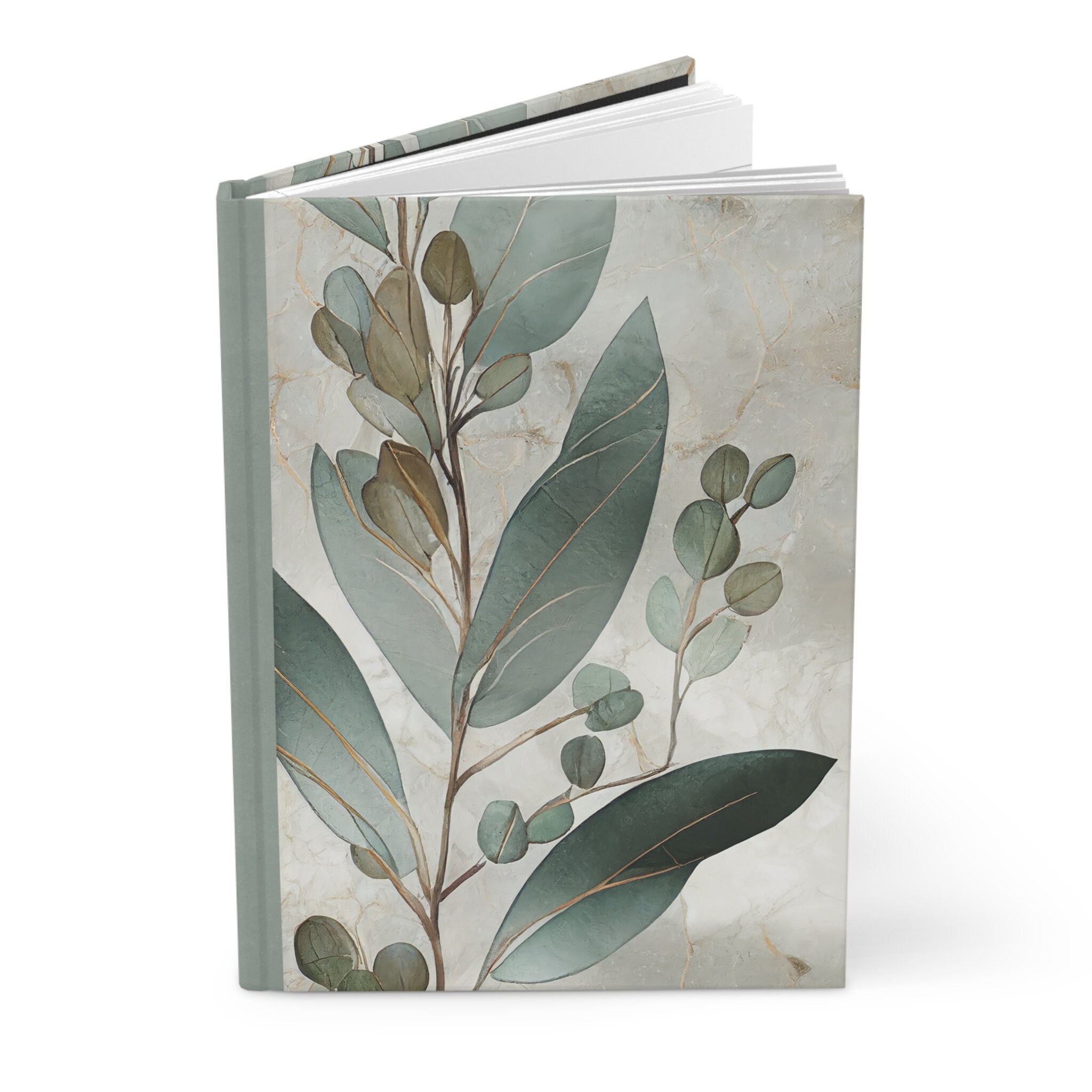 Elegant Eucalyptus Hardcover Notebook | Nature Aesthetic Journal 5.75 ...