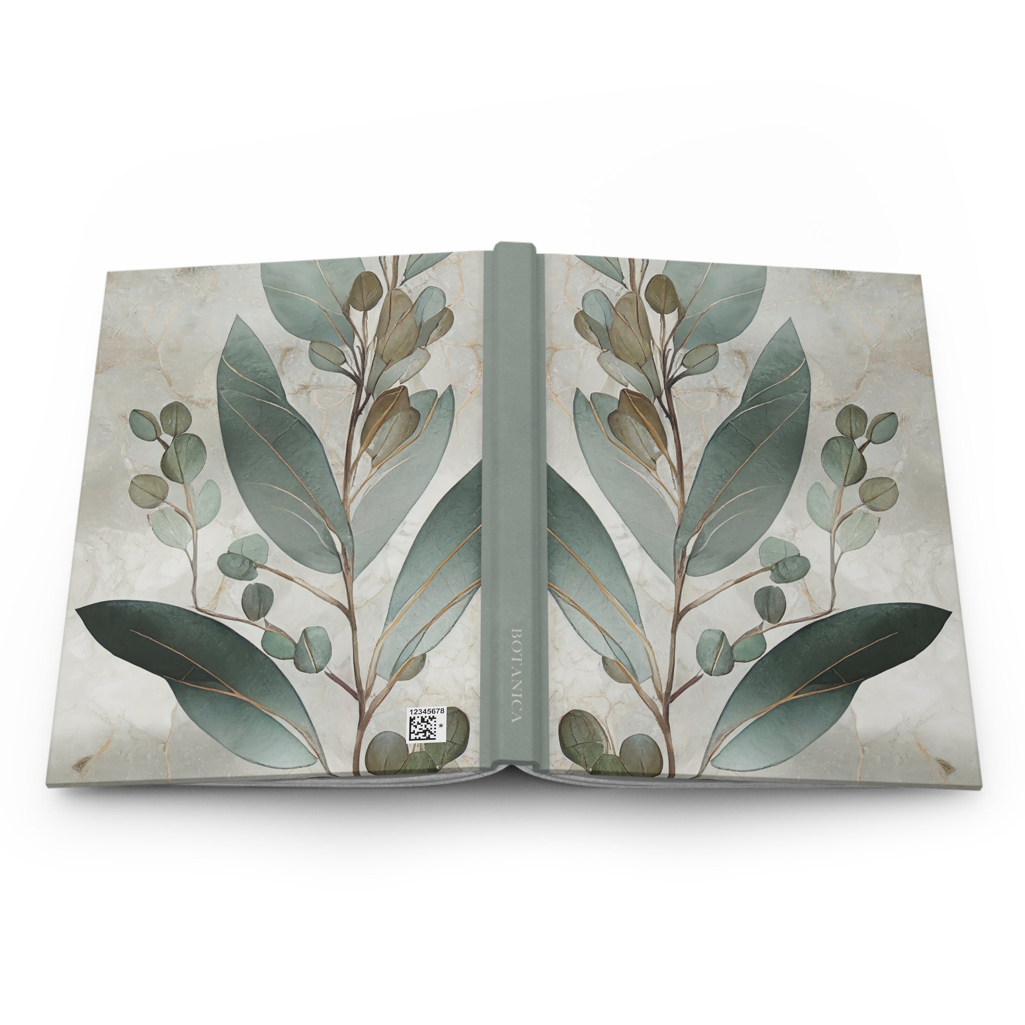 Elegant Eucalyptus Hardcover Notebook Nature Aesthetic Layflat Journal ...