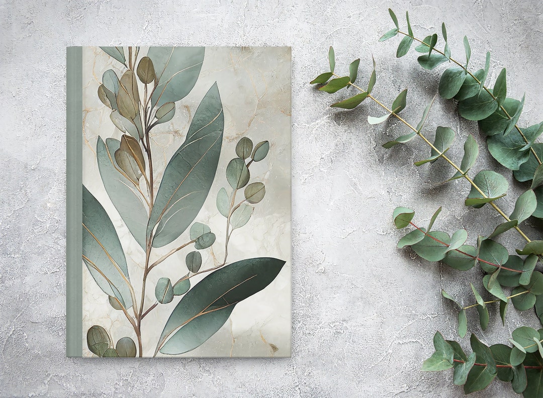 Elegant Eucalyptus Hardcover Notebook | Nature Aesthetic Journal 5.75 ...