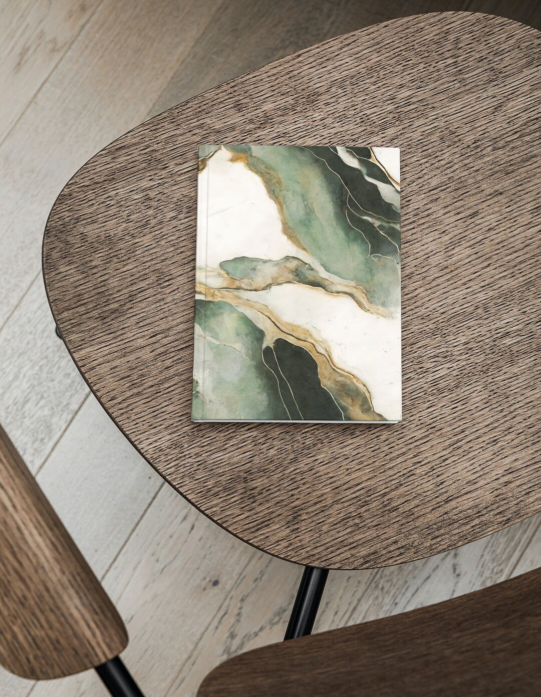 Marble Journal | Jade and Gold Minimalist Hardcover Notebook | Nature ...