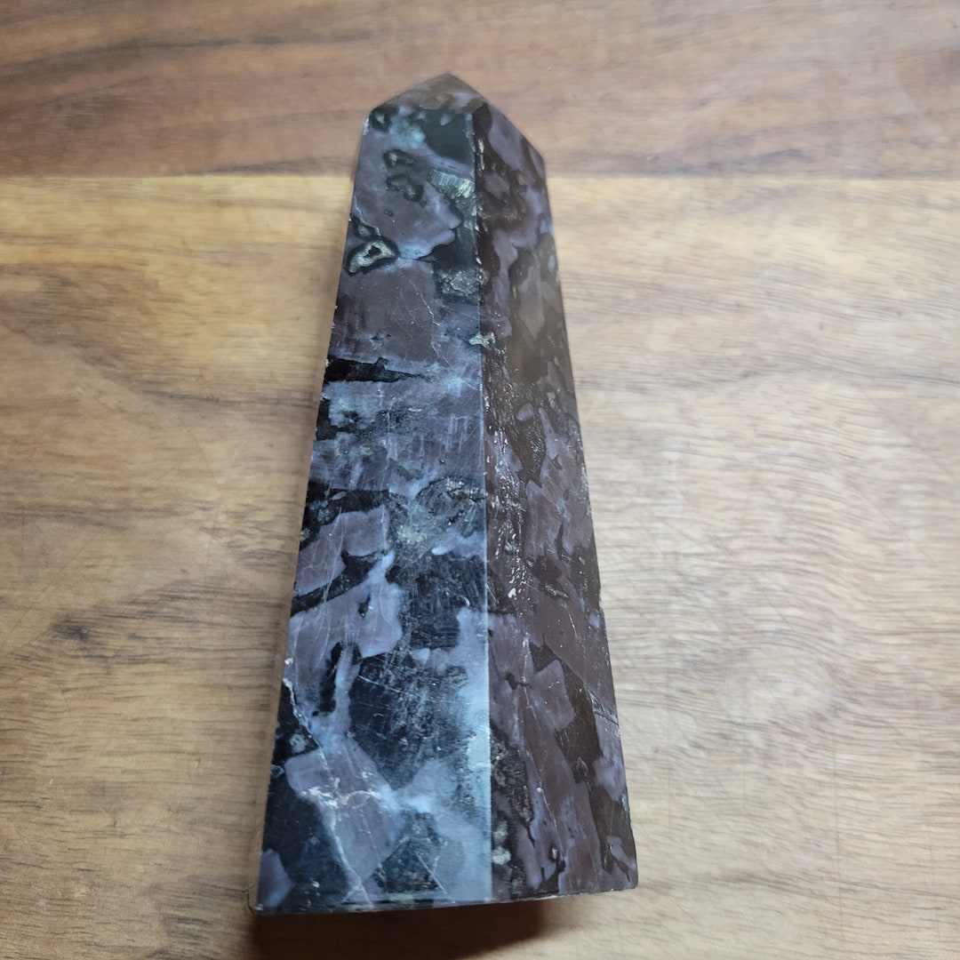 Indigo Gabbro Obelisk Tower From Madagascar. 5x2 365g 4/4 - Etsy