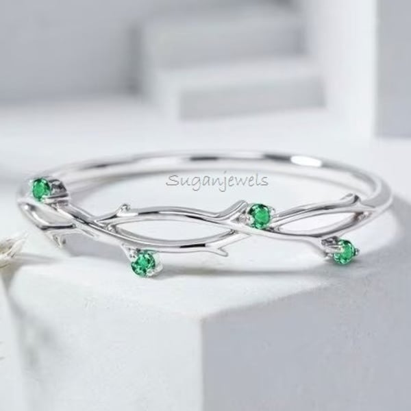 Leaf Wedding Band - Etsy