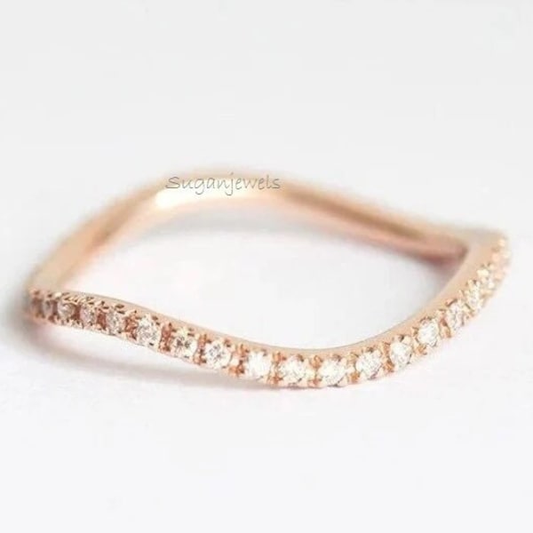 Diamond Wave Ring - Etsy