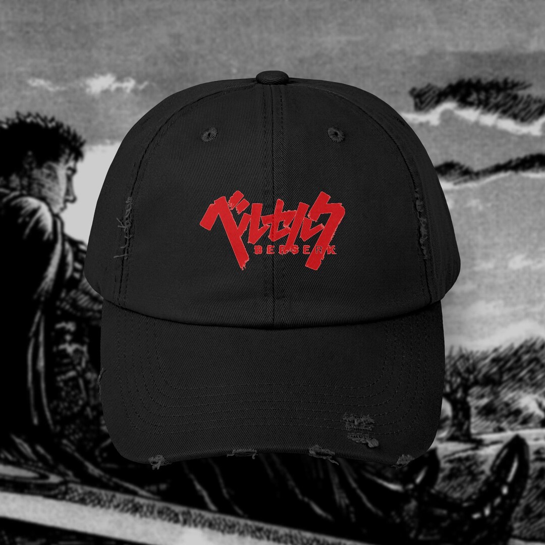Berserk Hat Distressed Cap, Japanese Text, Gymwear Cap, Unisex Cap ...