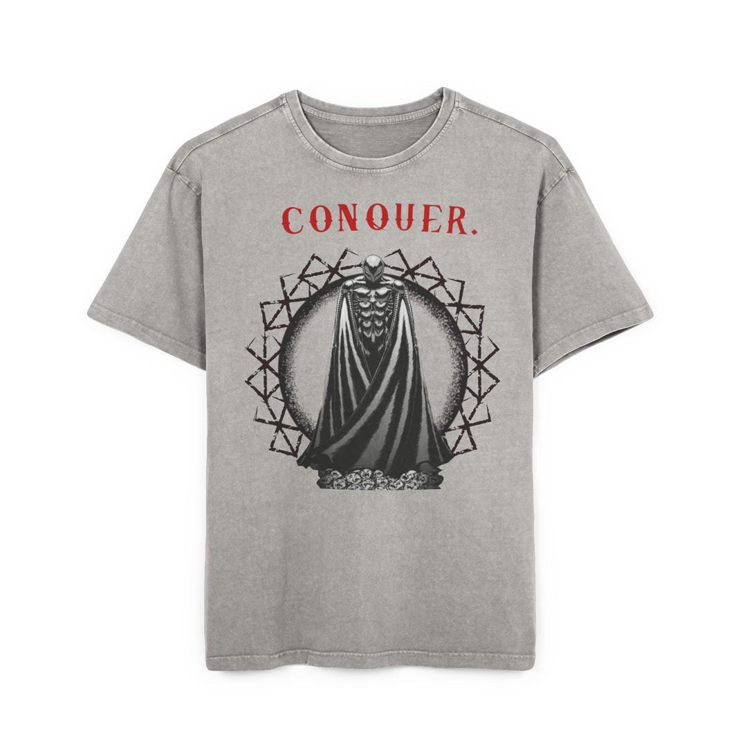 Oversize Tee, Berserk Griffith GYM Pump Cover Shirt for Men, Acid ...