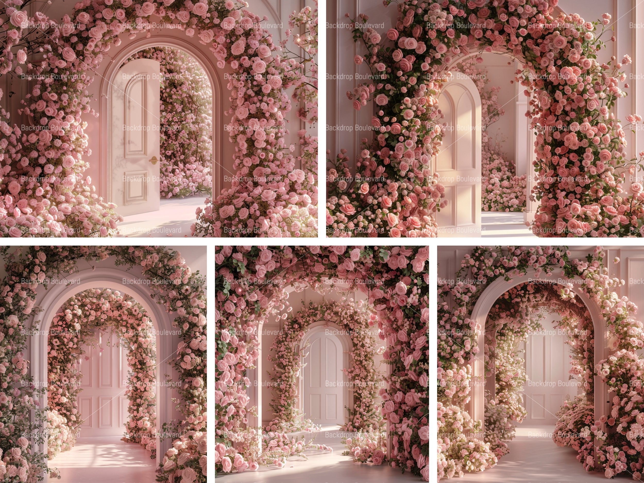 Pink Rose Digital Backdrops: Romantic Photography Composites (PDF) - Etsy