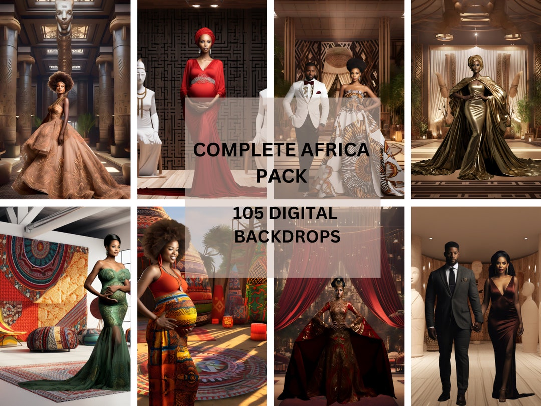 105 PACK African Digital Backdrops, Photography Digital Backgrounds ...