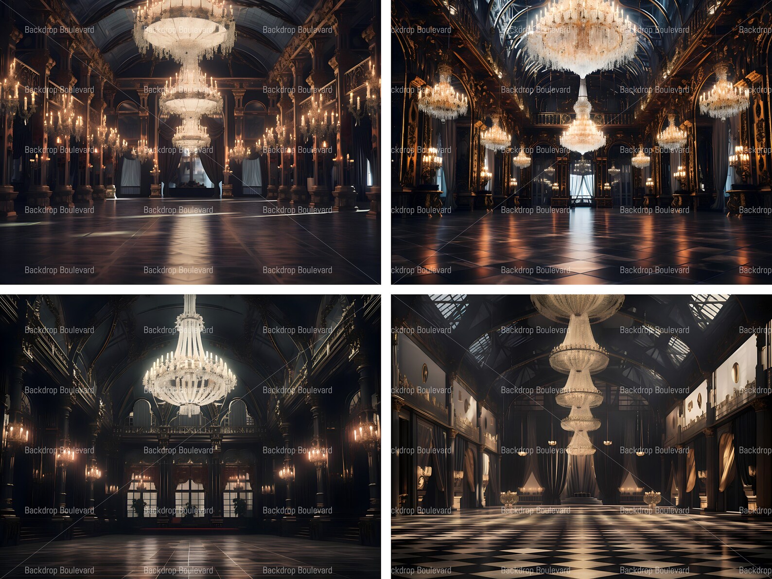 12 Elegant Ballroom Digital Background Princess Digital - Etsy