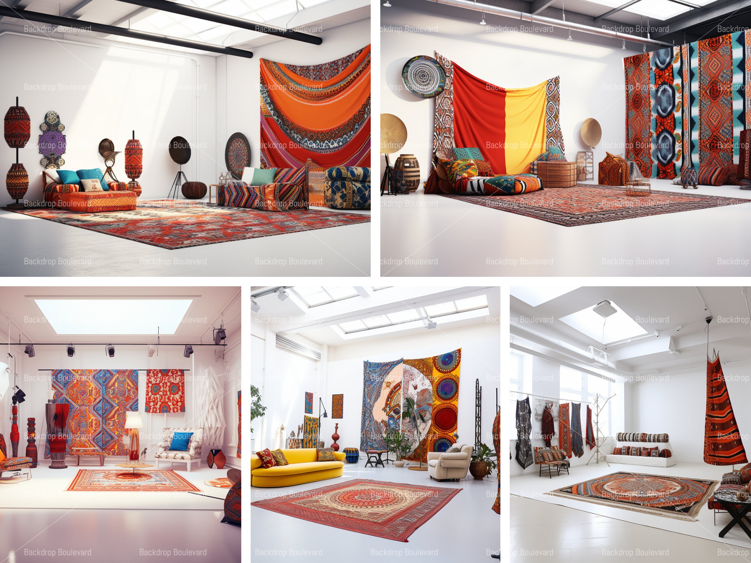 15 African Studio Digital Backdrops, Maternity Overlay for Photoshop ...