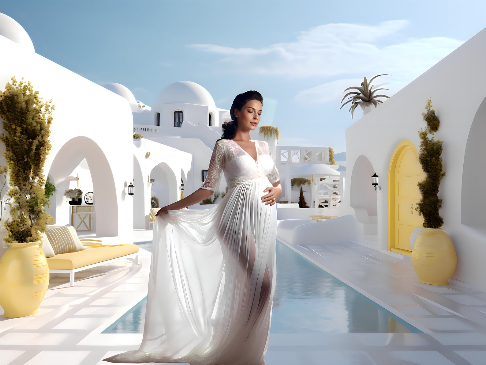 15 Greek Island Backdrop, Digital Backdrop Overlay, Maternity and ...