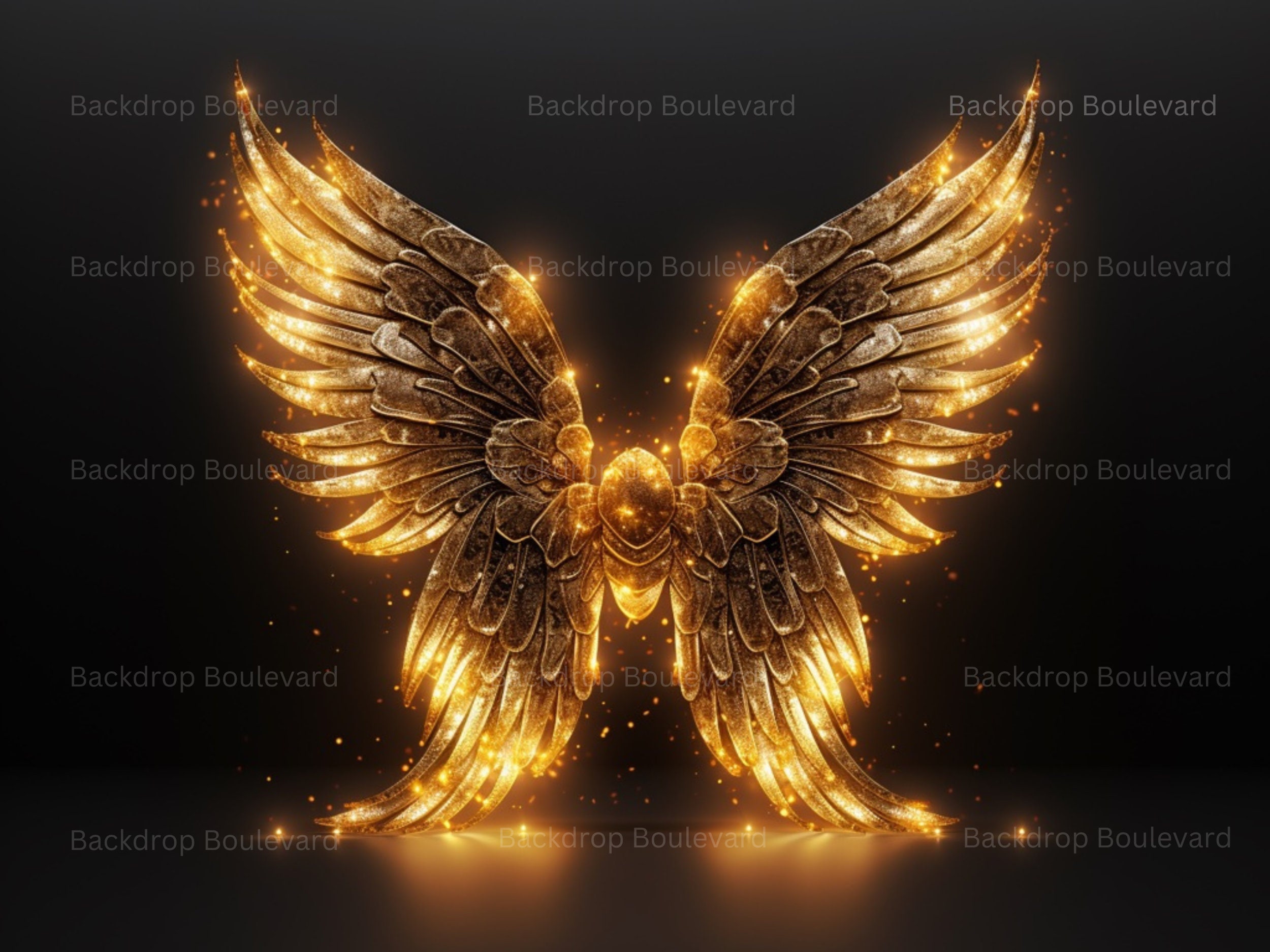 6 Gold Flame Digital Angel Wings Overlay, Photoshop Overlays, Angel ...
