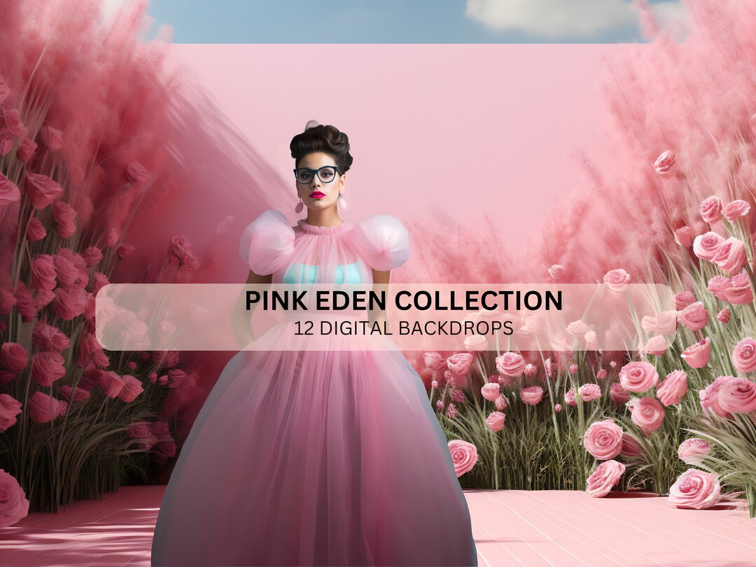 12 Digital Backdrops, Pink Roses, Maternity Backdrop Overlays ...