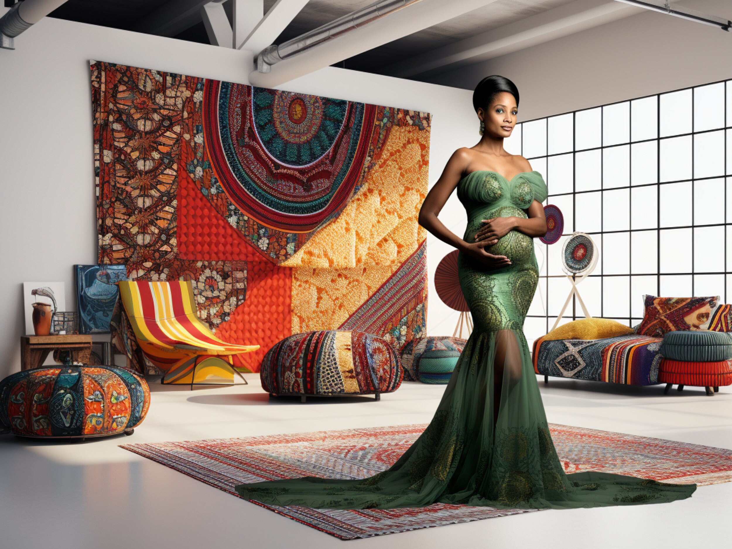 15 African Studio Digital Backdrops, Maternity Overlay for Photoshop ...