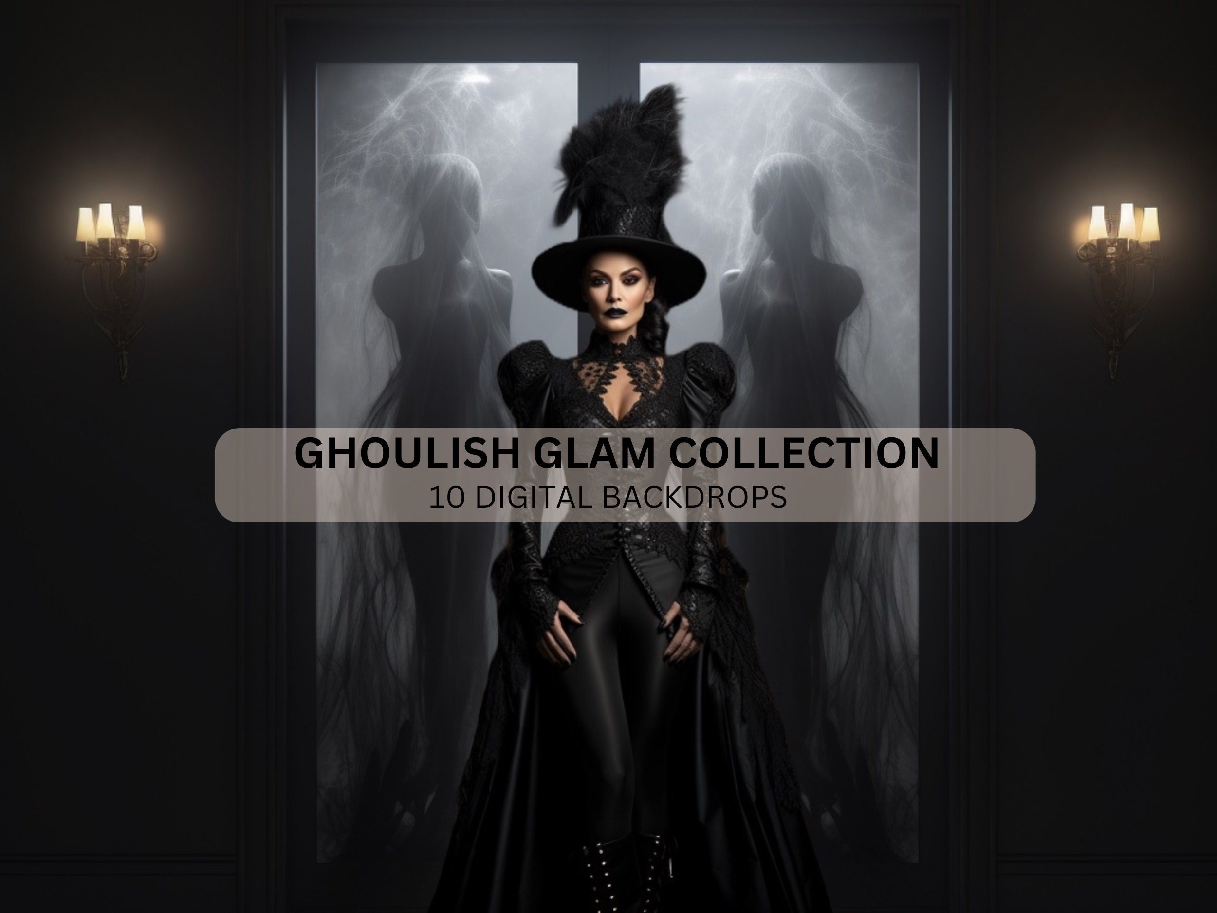 10 Ghost Halloween Backdrop Background Composite, Gothic Photography ...