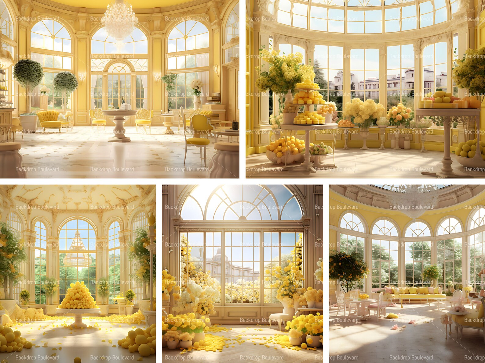 15 Mellow Yellow Digital Backdrops, Maternity Backdrop Overlays, Studio ...