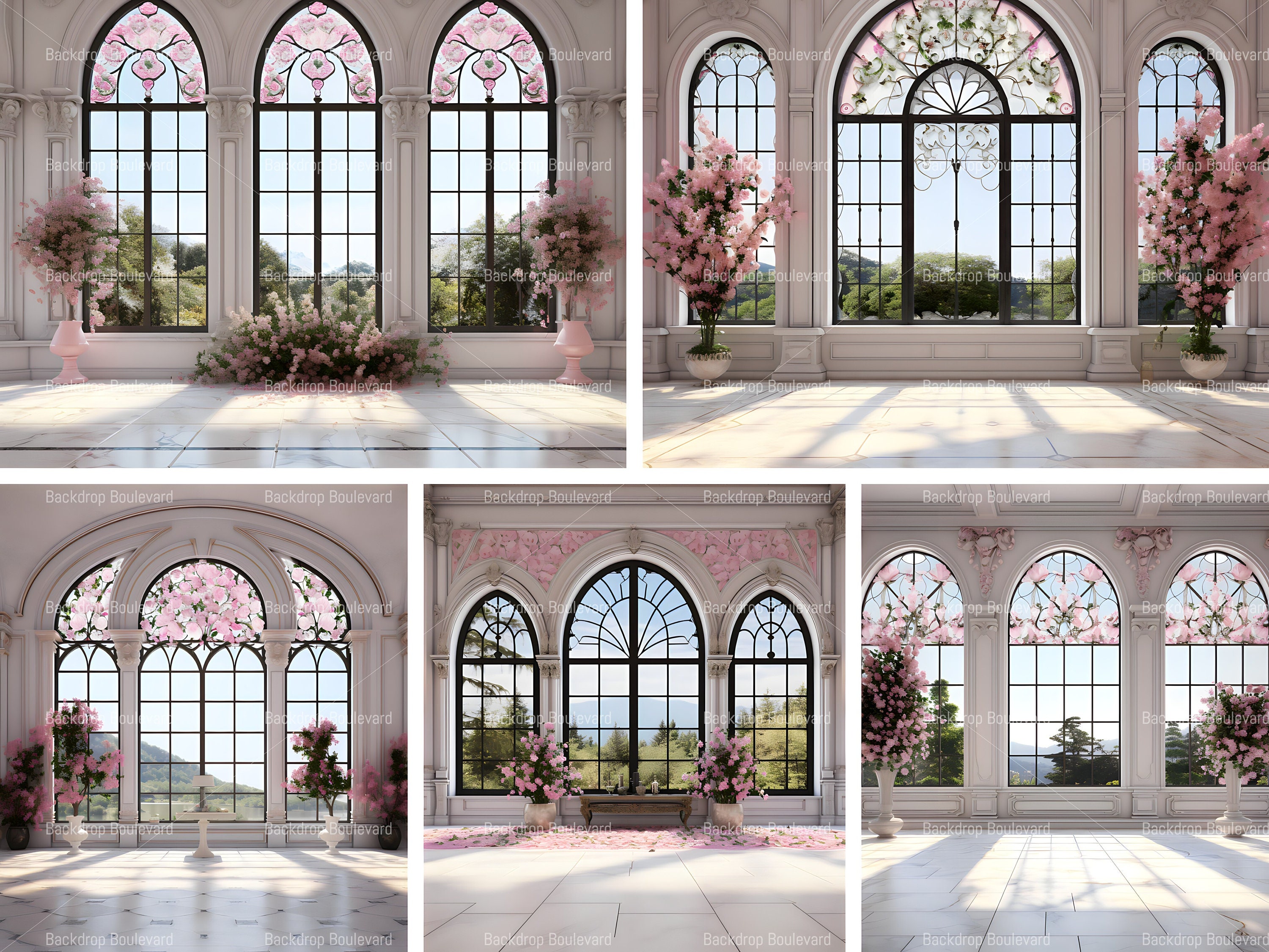 10 Elegant White Room Digital Photography Backdrops, Photoshop Overlays ...
