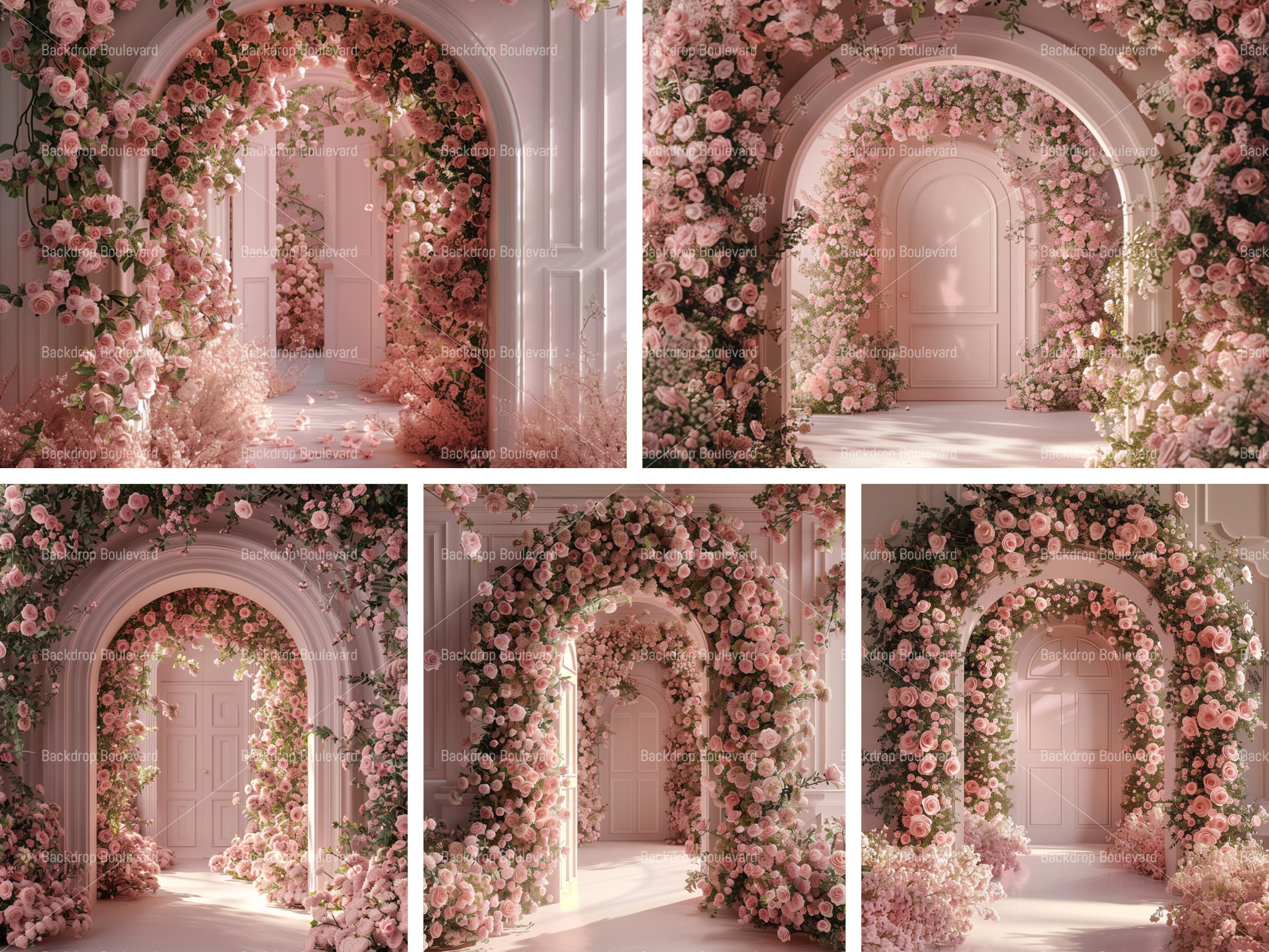 Pink Rose Digital Backdrops: Romantic Photography Composites (PDF) - Etsy