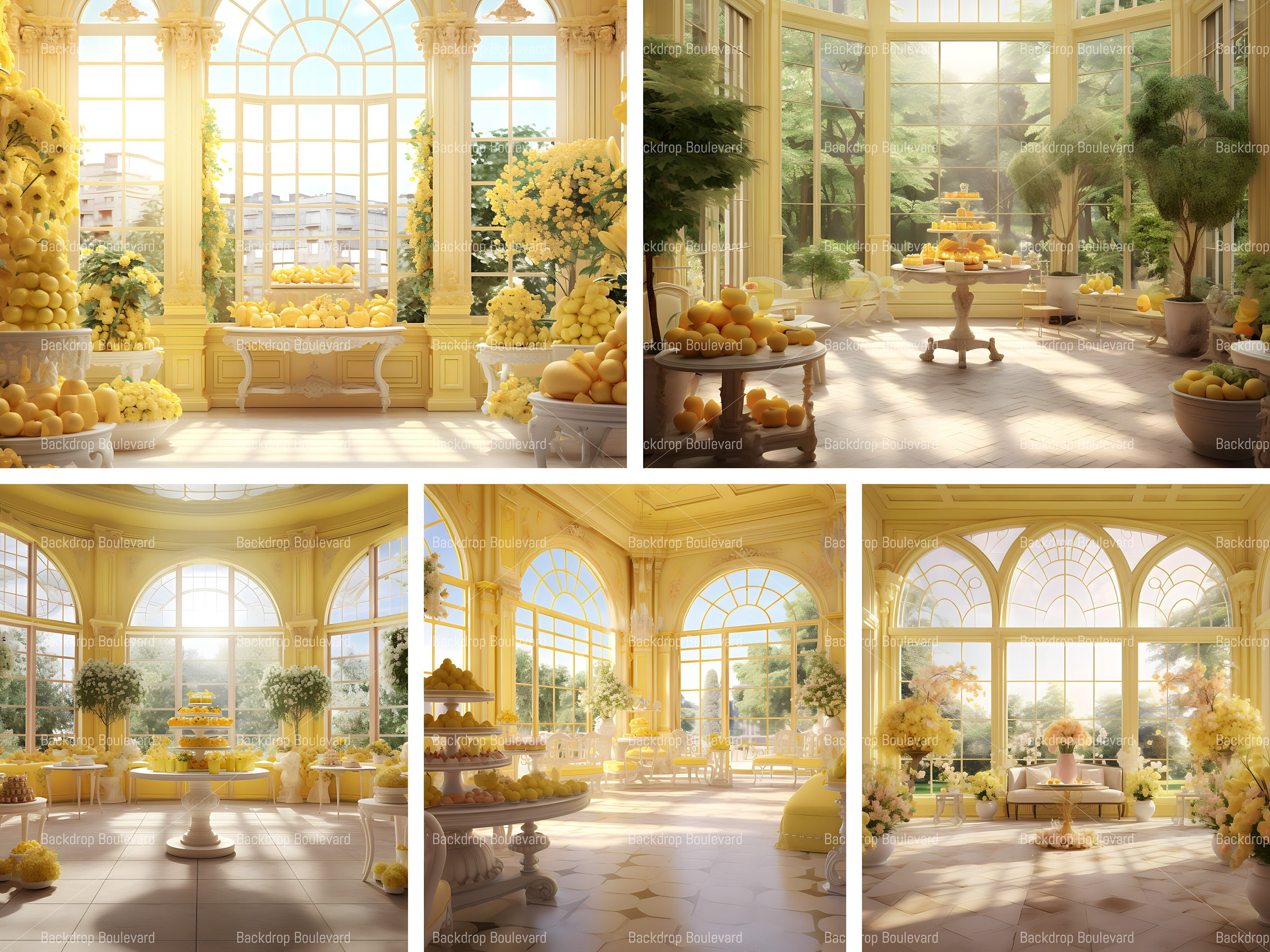 15 Mellow Yellow Digital Backdrops, Maternity Backdrop Overlays, Studio ...