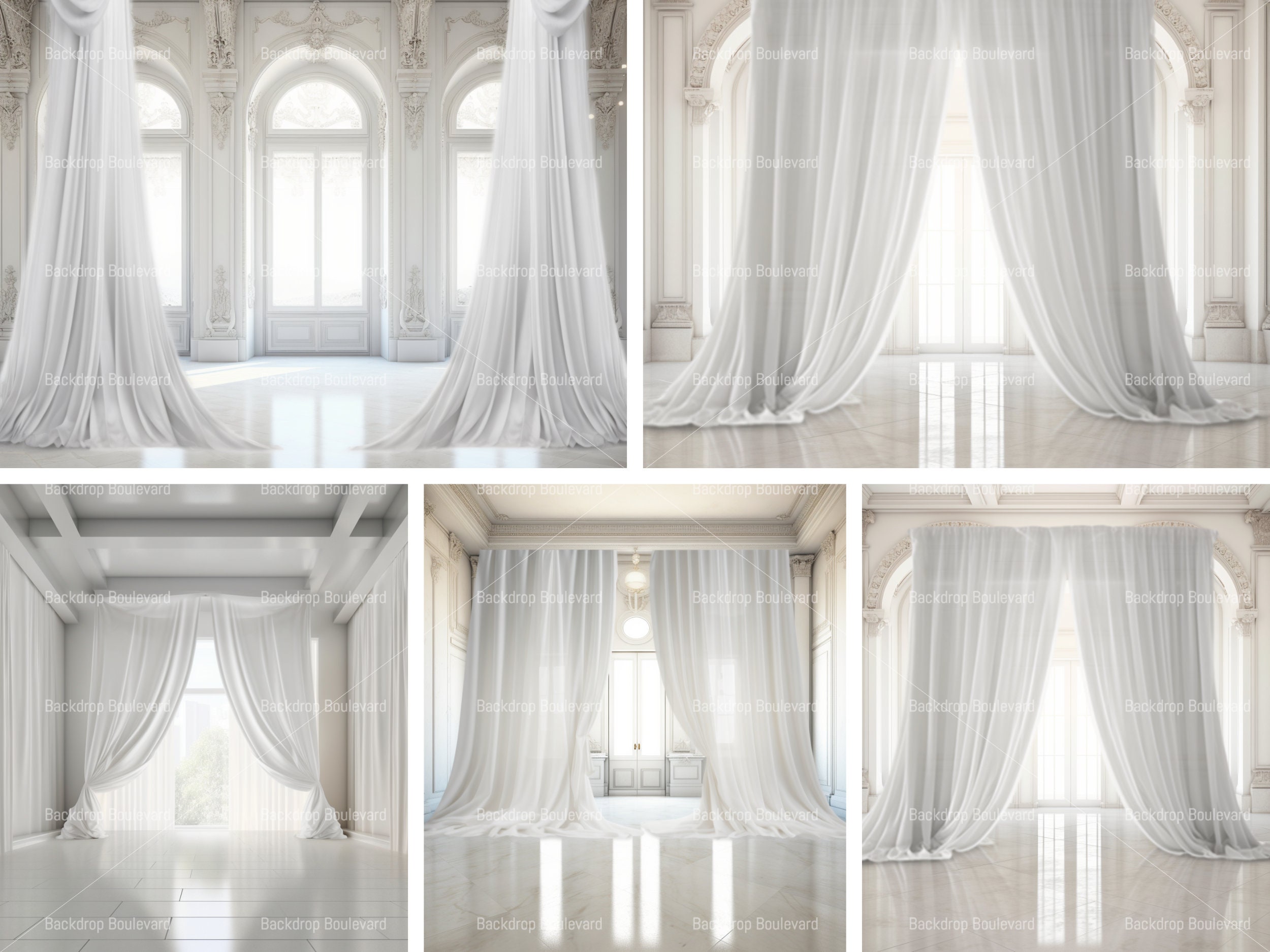 15 White Draped Windows, White Room Backgrounds, Maternity Backdrop ...