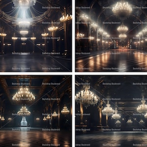 12 Elegant Ballroom Digital Background, Princess Digital Background ...