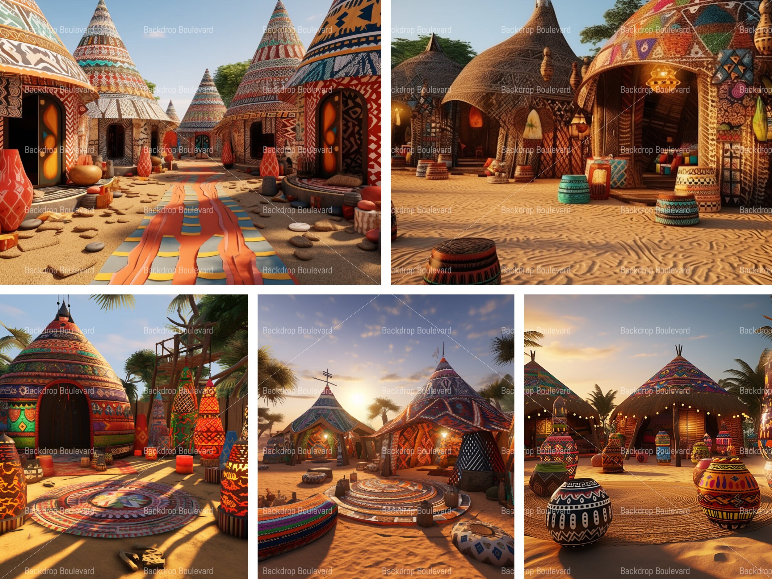 105 PACK African Digital Backdrops, Photography Digital Backgrounds ...