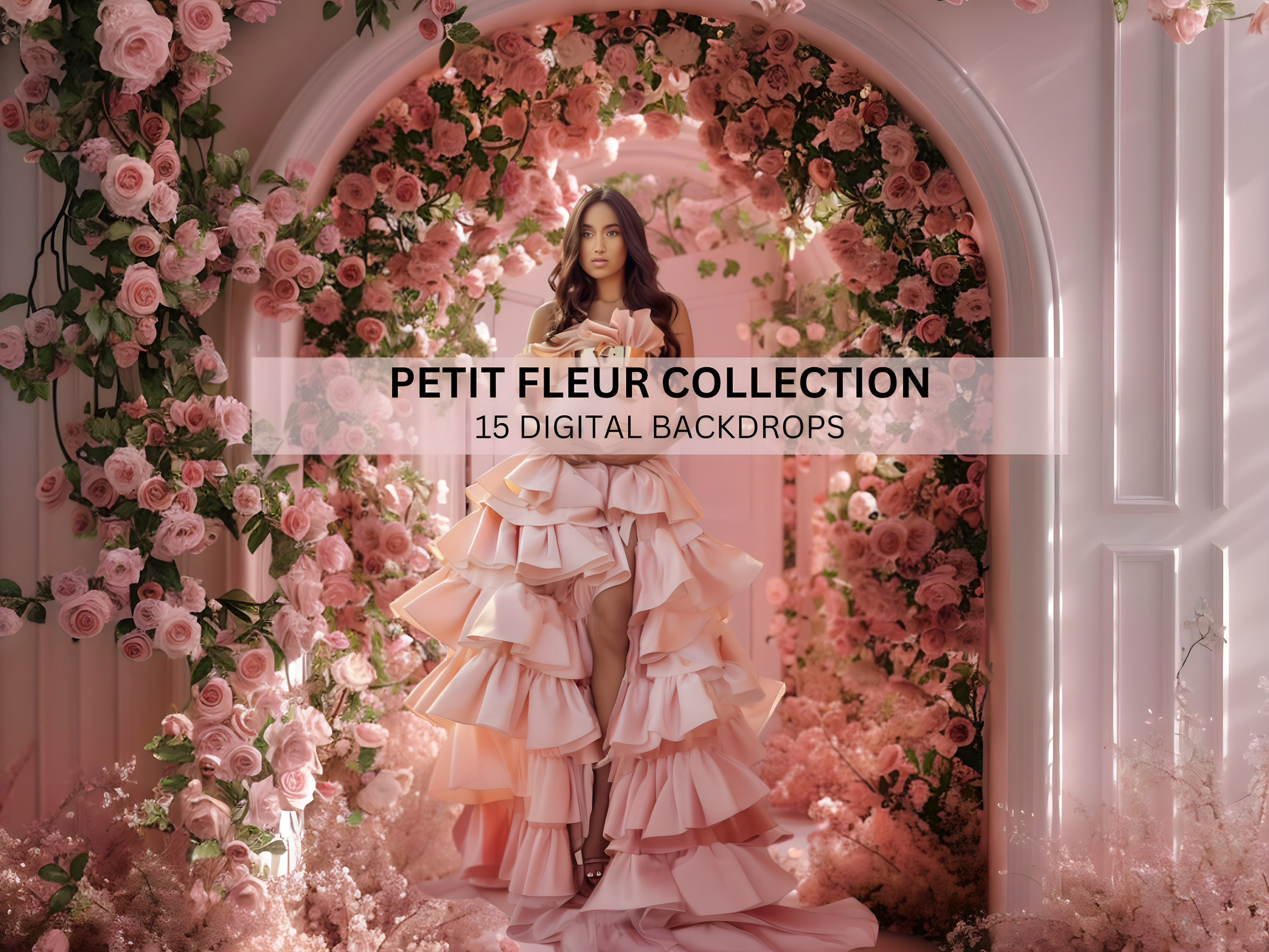 Pink Rose Digital Backdrops: Romantic Photography Composites (PDF) - Etsy