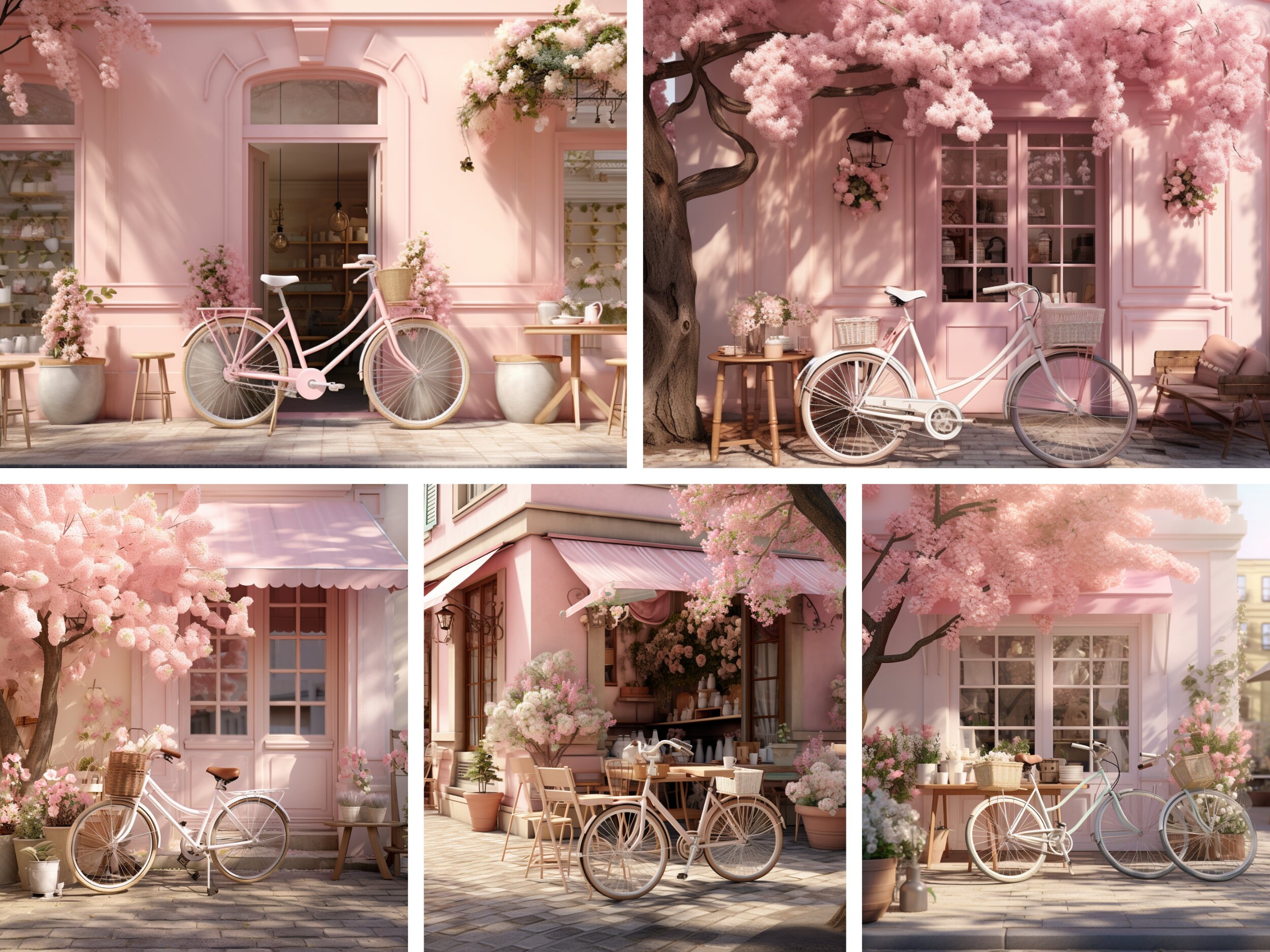 15 Paris Cafe Digital Backdrops, Elegant Design, Birthday, Maternity ...
