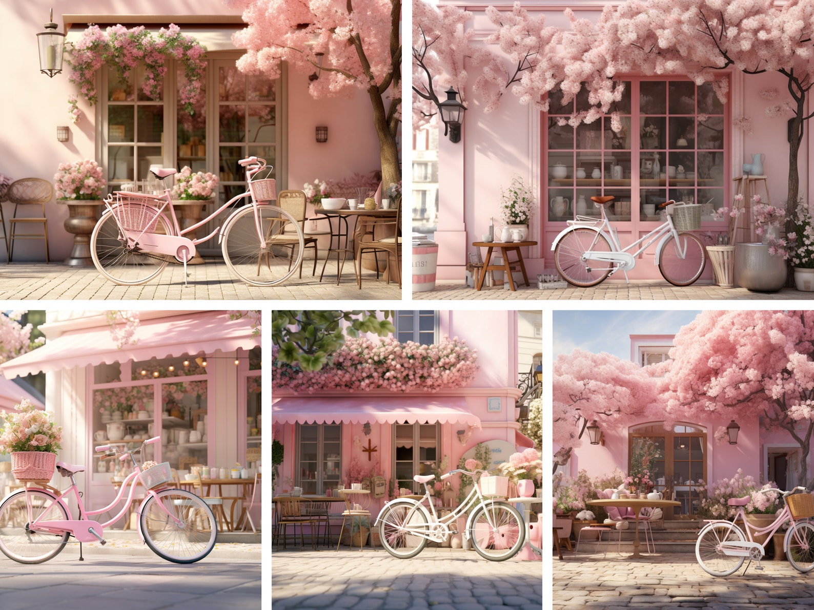 15 Paris Cafe Digital Backdrops, Elegant Design, Birthday, Maternity ...