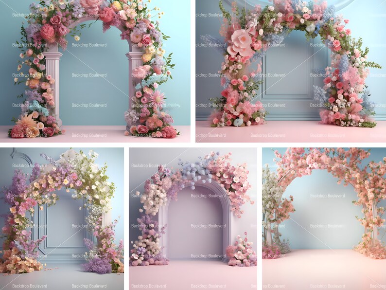 Spring Flower Digital Backdrops, Photography Photo Overlays (PNG) - Etsy