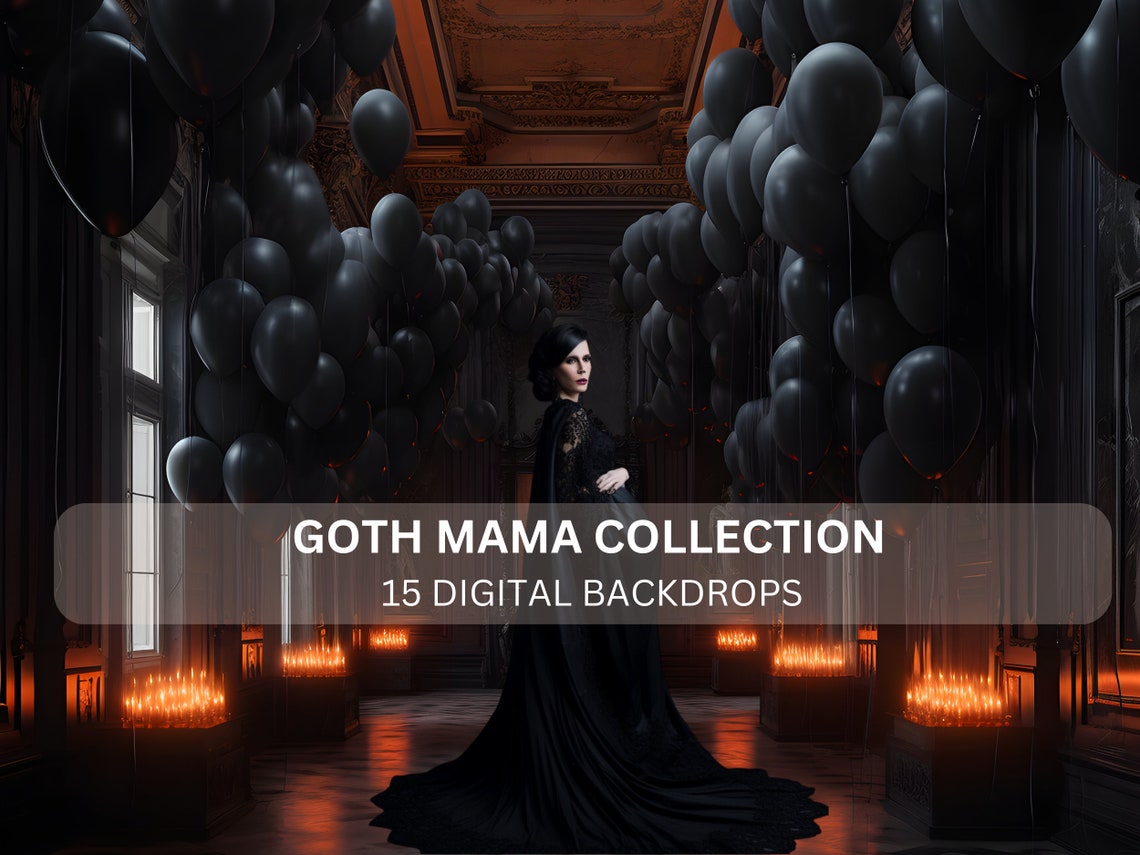 15 Dark & Moody Goth Digital Backdrops, Maternity Digital Backdrops ...