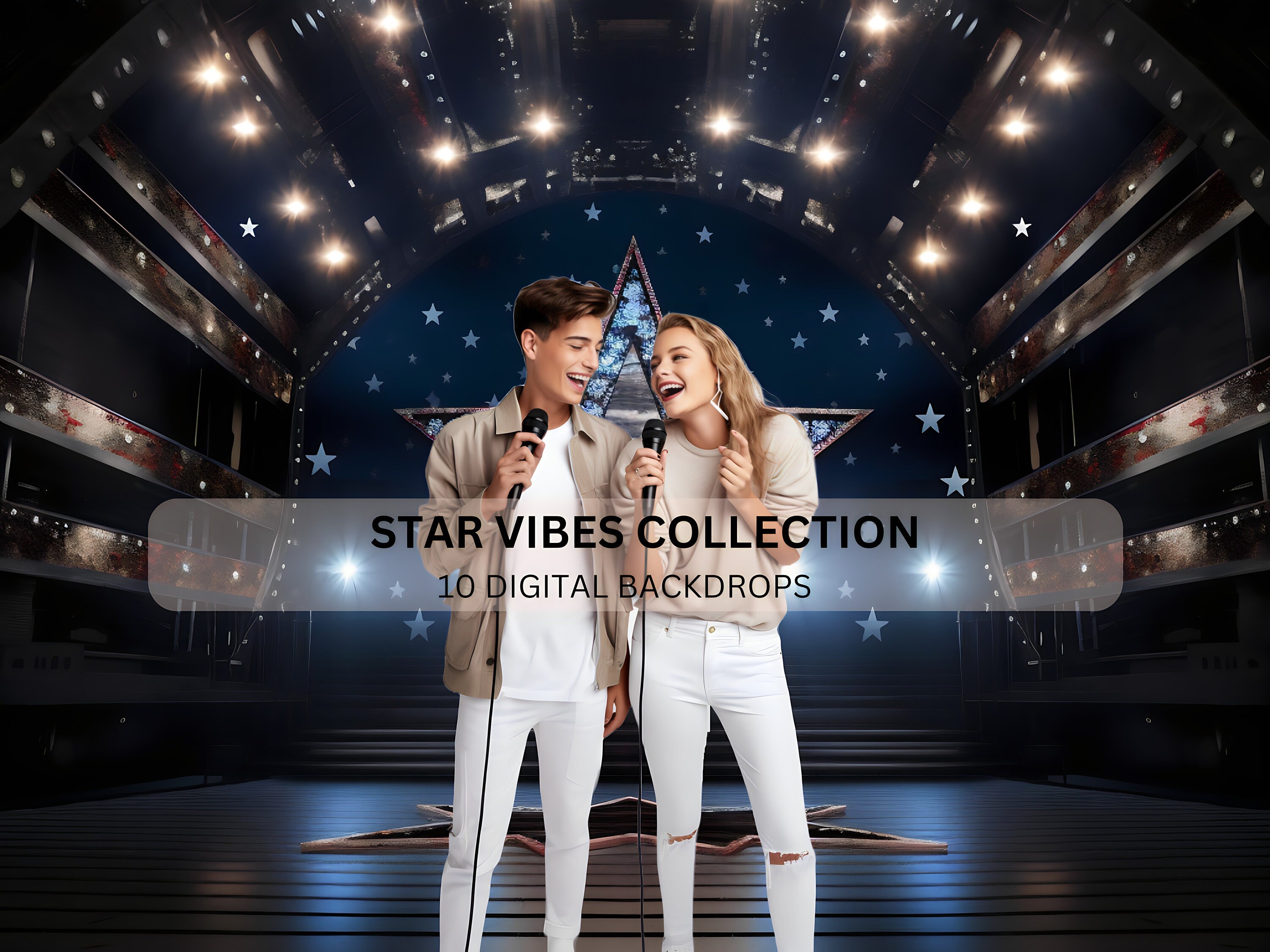 10 Digital Backgrounds, Stage Background, Theater Background, Stage ...