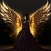 Gold Flame Angel Wings Overlay, Photography Backdrop (digital Download ...