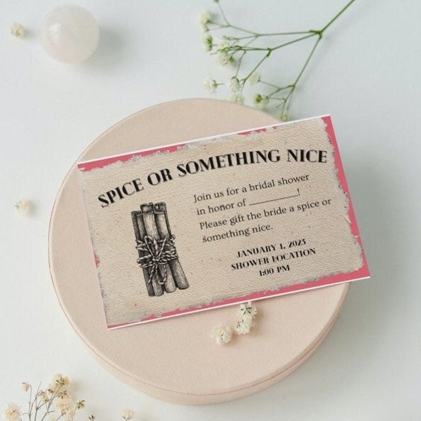 Bridal Shower Spice Invitation - Etsy