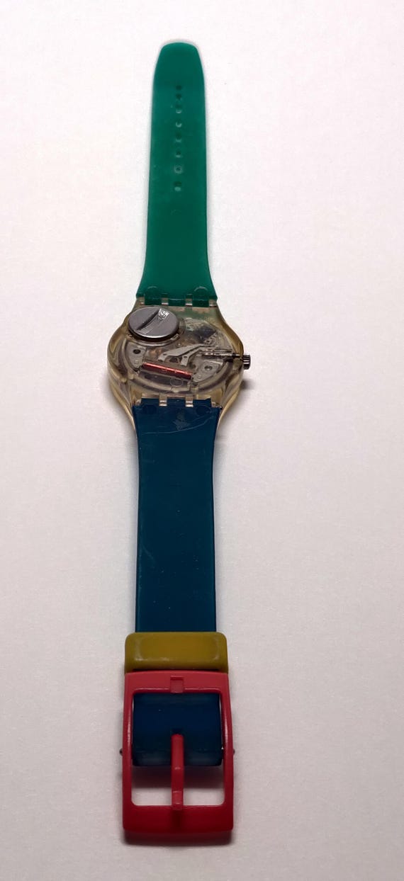 1986 Vintage Swatch Watch Black Coral LK101, Rare - Gem