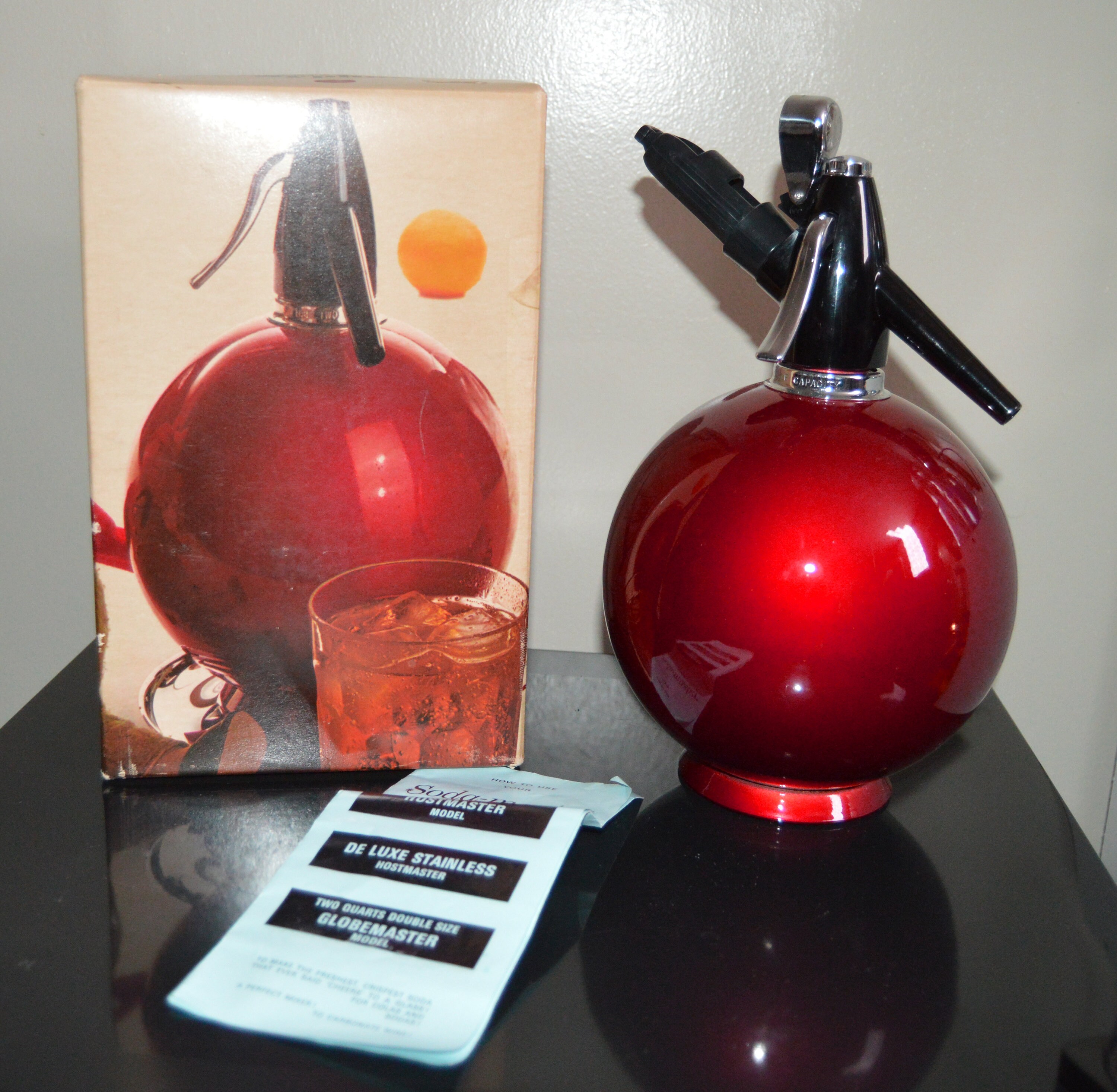 Vintage Mid-century Modern MCM the Big Sodamaster Syphon Cherry Red ...