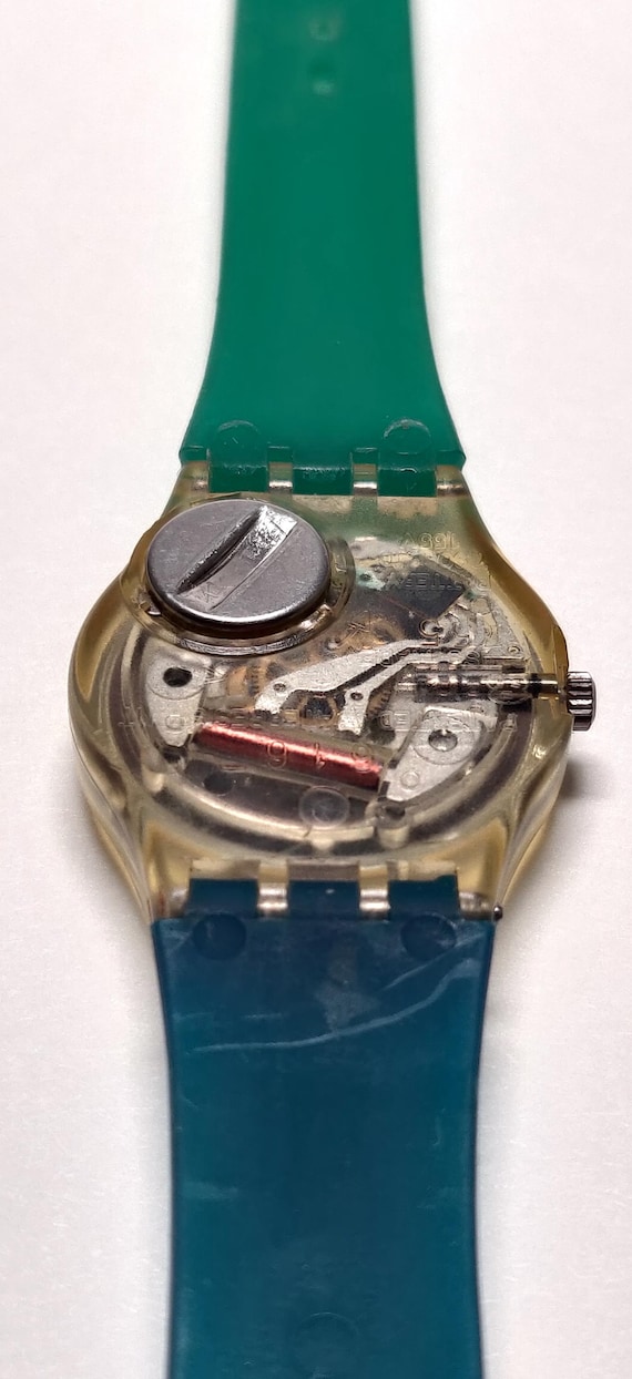 1986 Vintage Swatch Watch Black Coral LK101, Rare - Gem