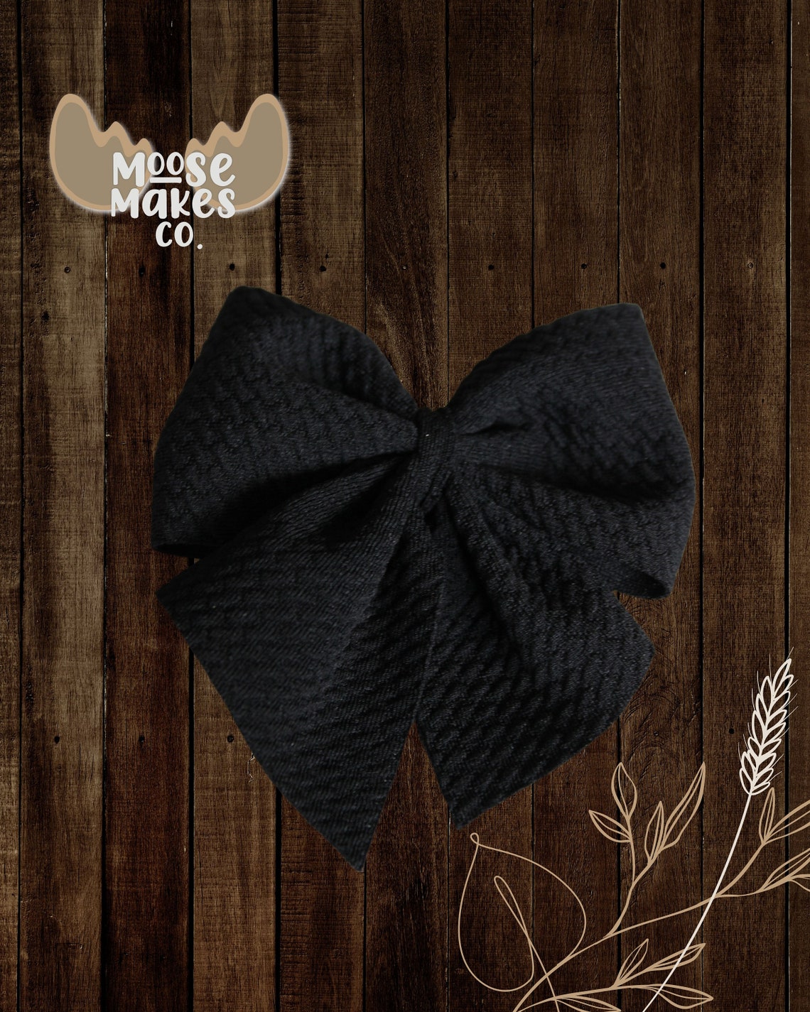 Sailor Bow Black Alligator Clip Style 4x3 Inch Children - Etsy