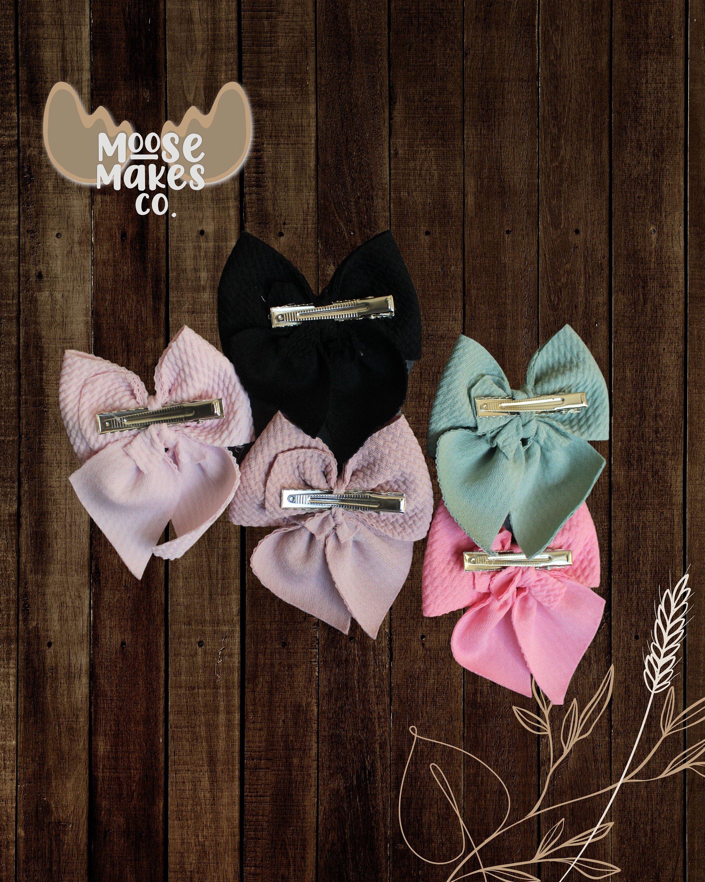 Sailor Bow Black | Alligator Clip Style | 4x3 Inch | Children Toddler ...