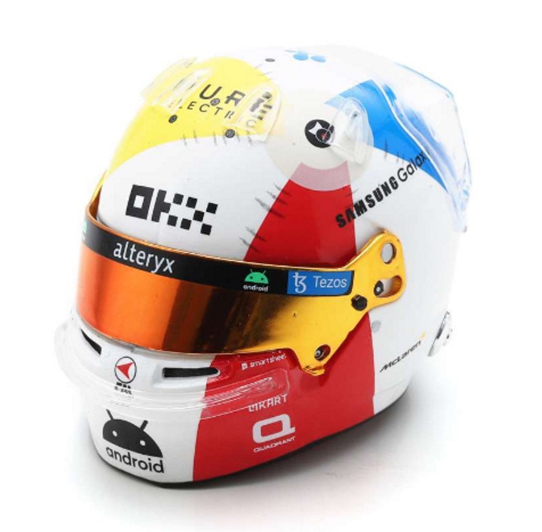 Spark 1/5 Bell Racing Crash Helmet Mclaren F1 Team MCL60 4 Lando Norris ...