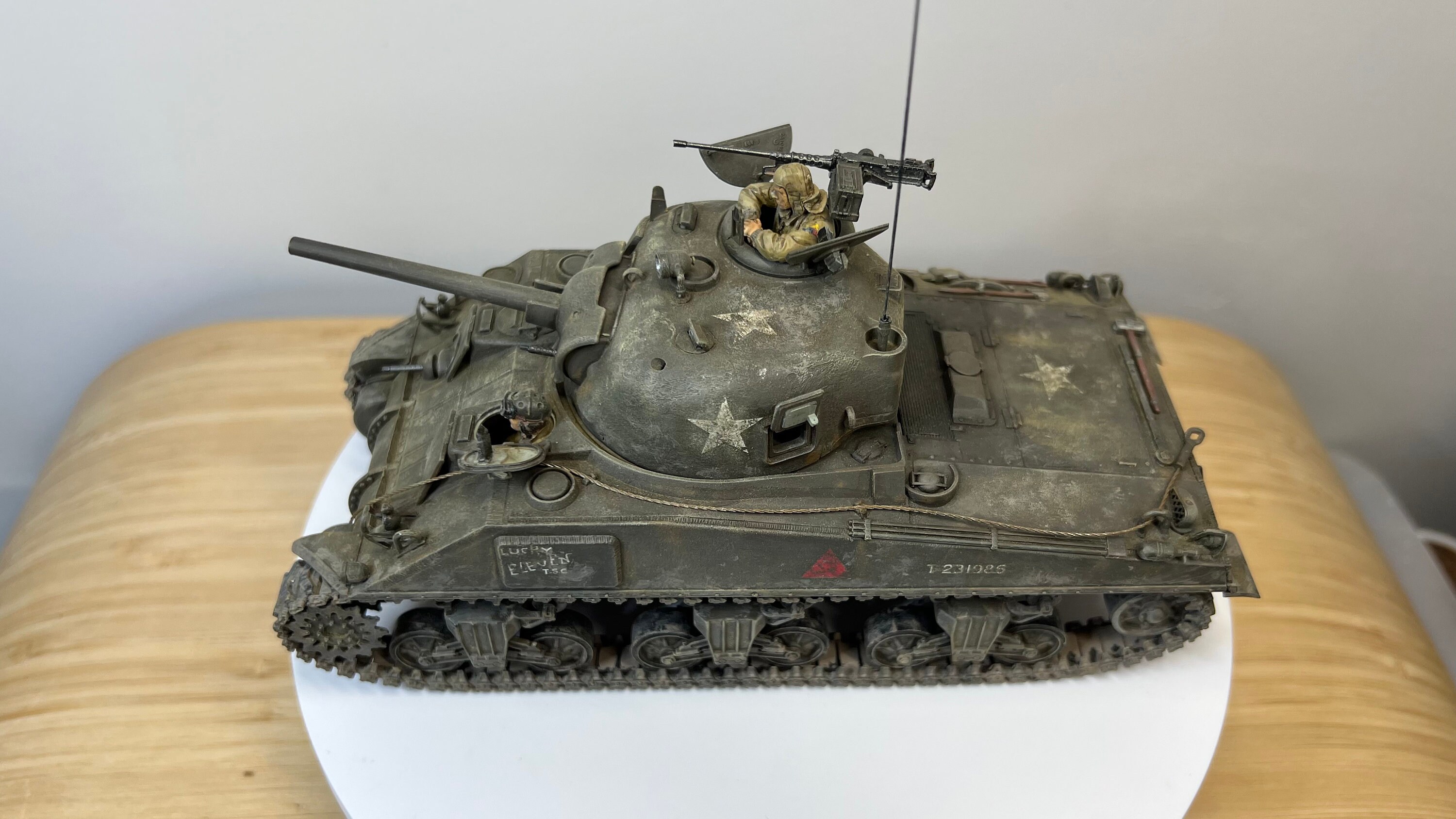 Pro Built Dragon Armour 1/35 Sherman M4A4 Medium Tank W/ 75mm Gun 1945 ...