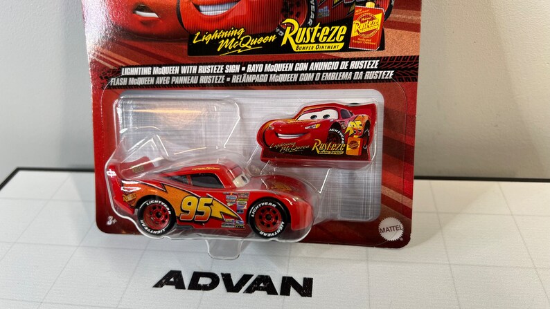 Mattel 1/50 Disney Pixar Cars Die-cast Lightening Mcqueen W/ Rusteze ...