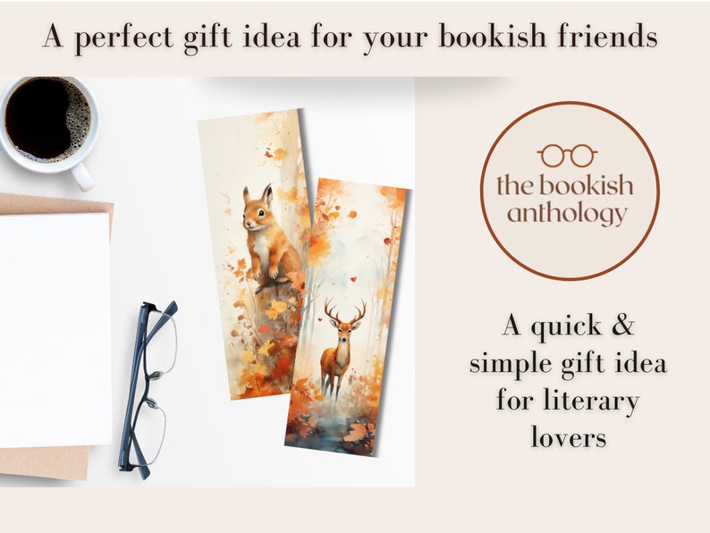 5 Autumn Cute Animal Printable Bookmarks | Cute Bookmarks Printable for ...