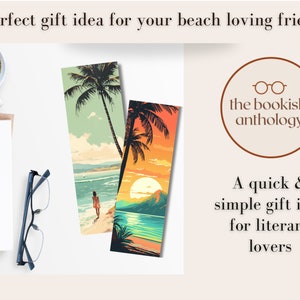 Tropical Palm Tree Bookmarks: Vintage Beach Designs (digital Download ...
