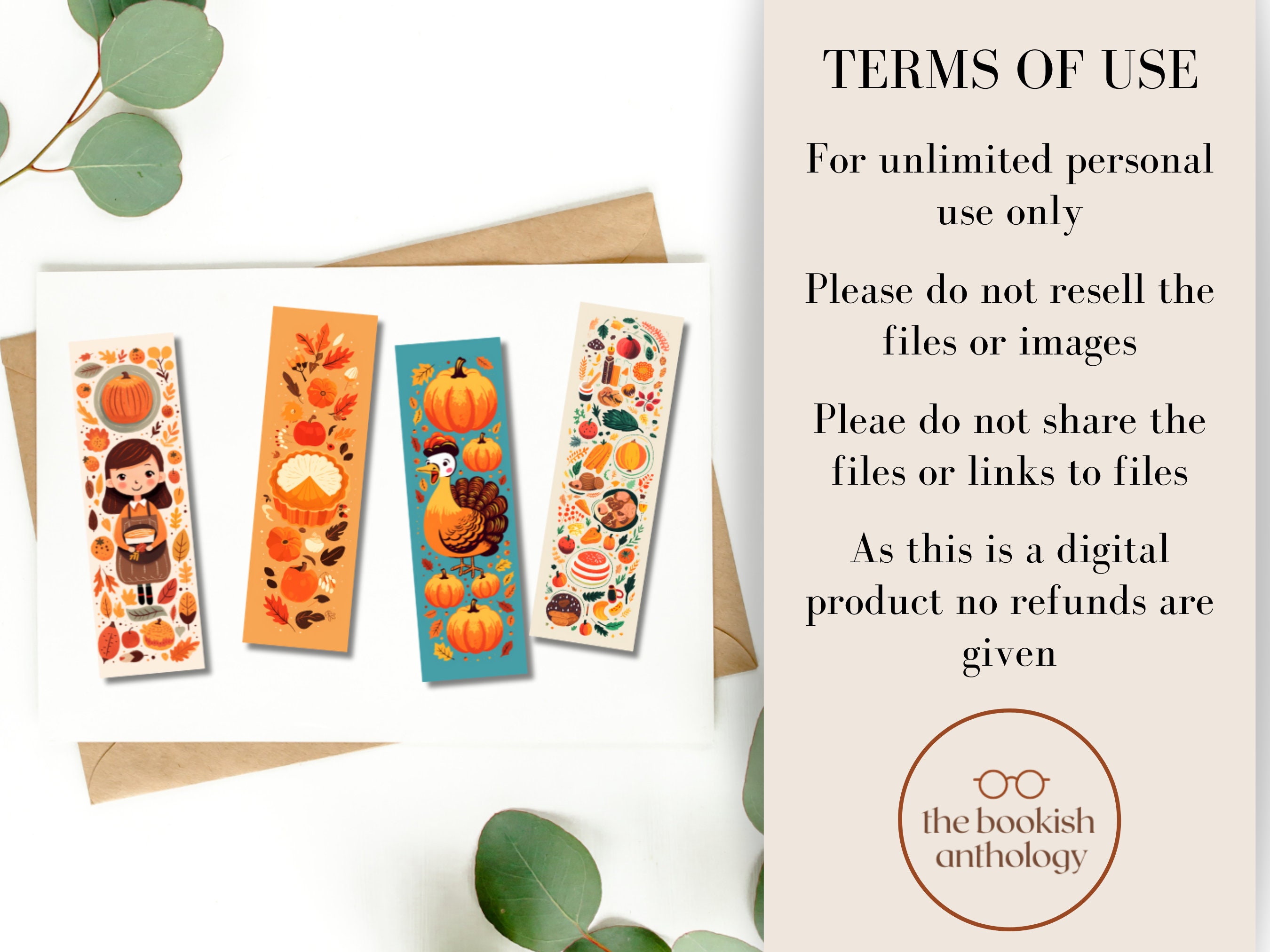 Thanksgiving Printable Bookmarks | Cute Holiday Bookmarks | Fall ...