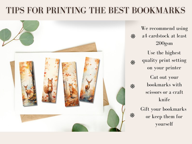 5 Autumn Cute Animal Printable Bookmarks Cute Bookmarks Printable for ...