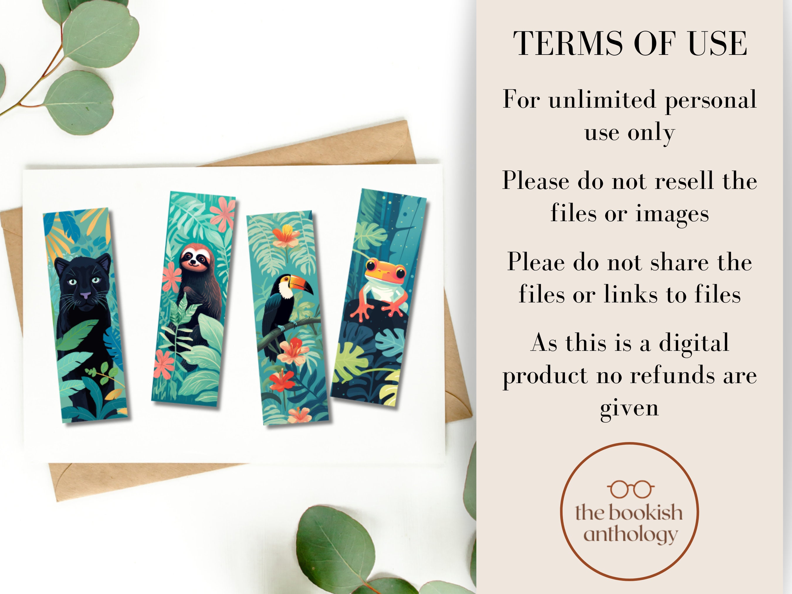Jungle Animal Printable Bookmarks: Kids Reading, Teacher Rewards ...