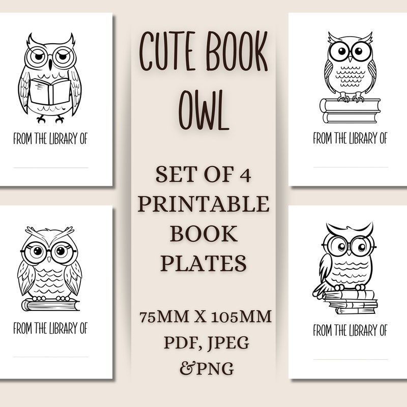 Printable Bookplates - Etsy