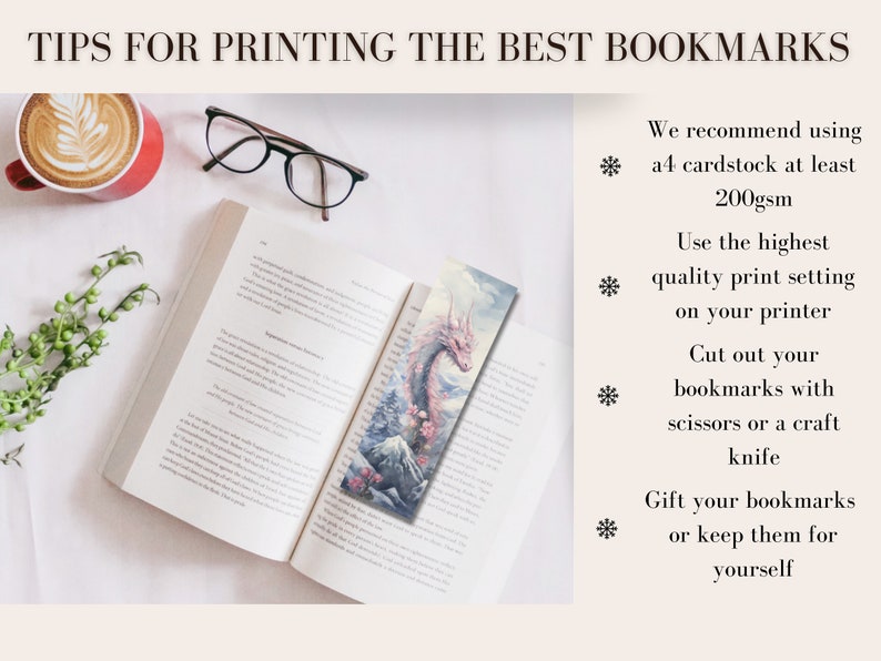 Dragon Printable Bookmark | Dragon Bookmarks for Her | Romance Bookmarks | Fantasy Bookmarks ...