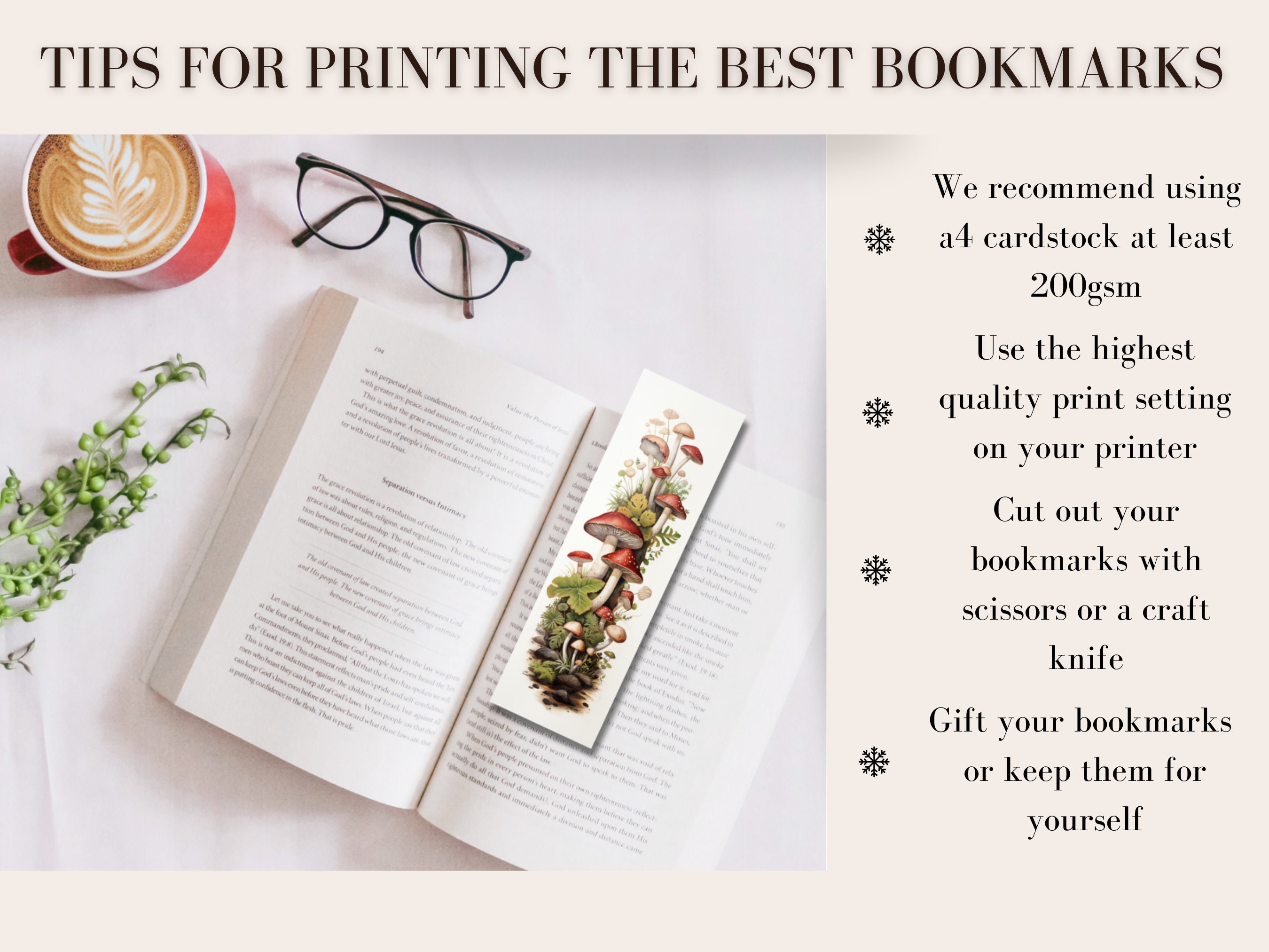 Set of 10 Vintage Mushroom Bookmarks Printable Mushroom Bookmark ...